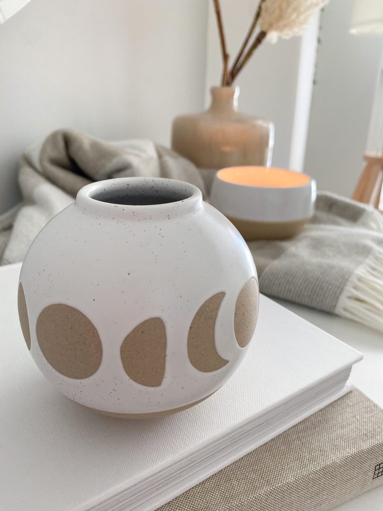 Small moon phase vase - Perfectly Lovely Interiors