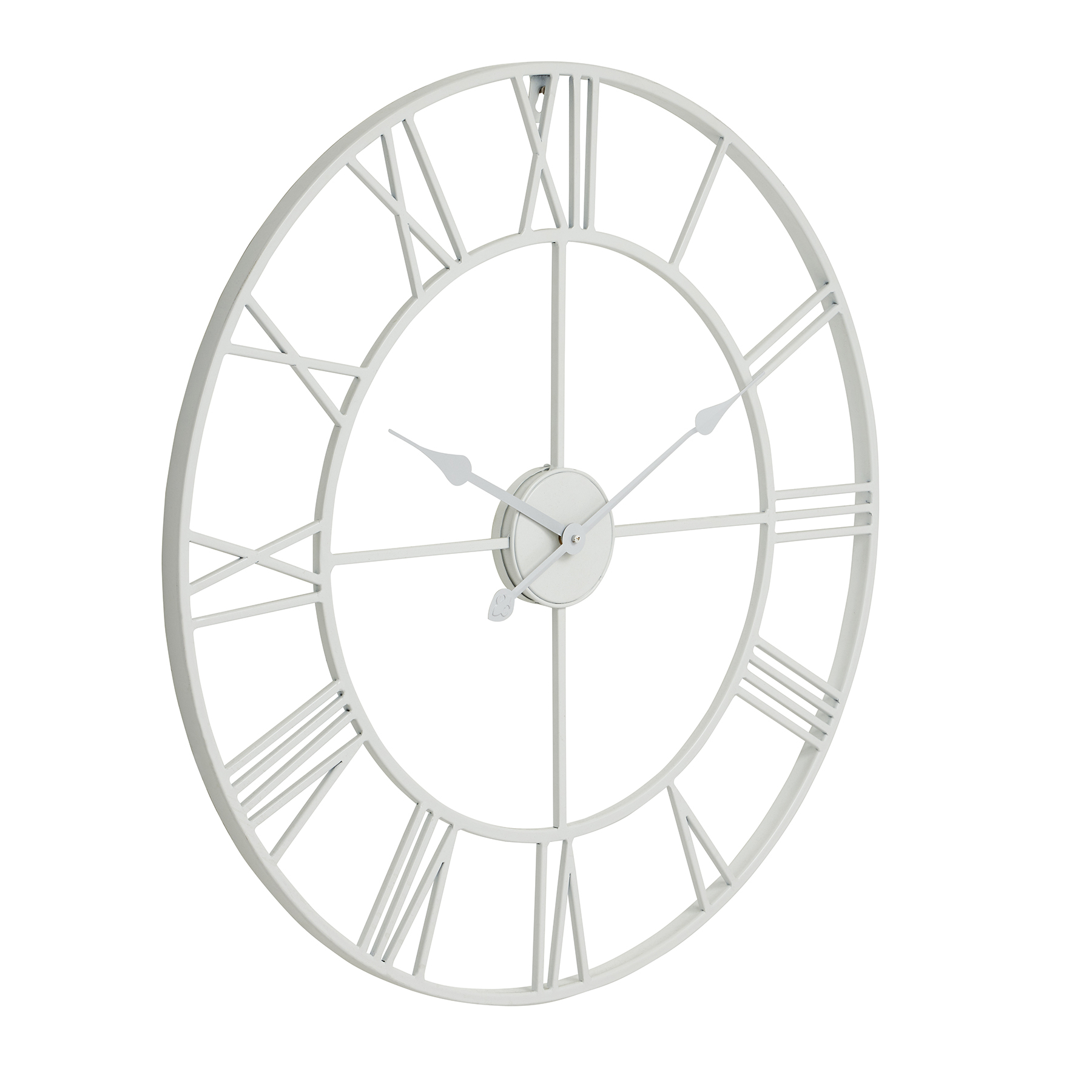 70cm white skeleton clock - Perfectly Lovely Interiors