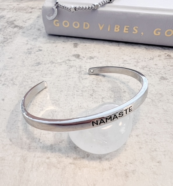 Namaste bangle with gift note and bag - Perfectly Lovely Interiors