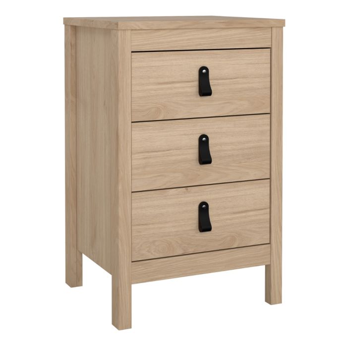 Loft Bedside Table 3 Drawers in Jackson Hickory Oak - Perfectly Lovely ...
