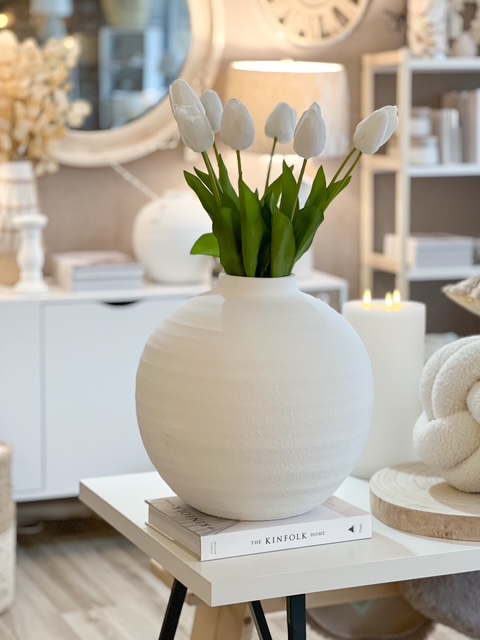 Stunning very large statement white matt ceramic vase - Perfectly ...