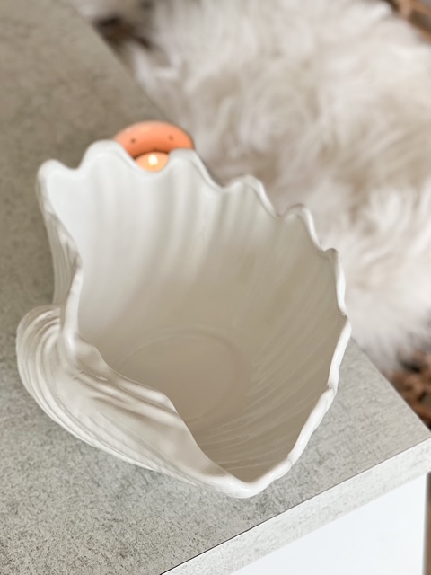 Very large ceramic clam shell - Perfectly Lovely Interiors